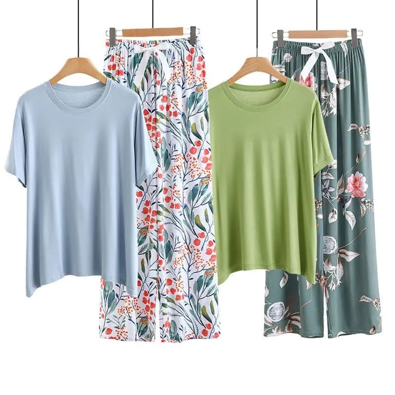 Comfy Modal fabrics Tops with viscose floral bottom free size – Modalclo
